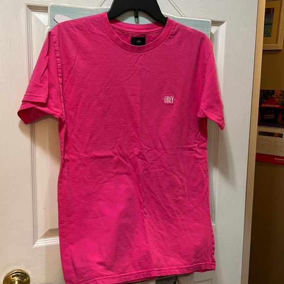 Obey | Tops | Hot Pink Obey T Shirt | Poshmark